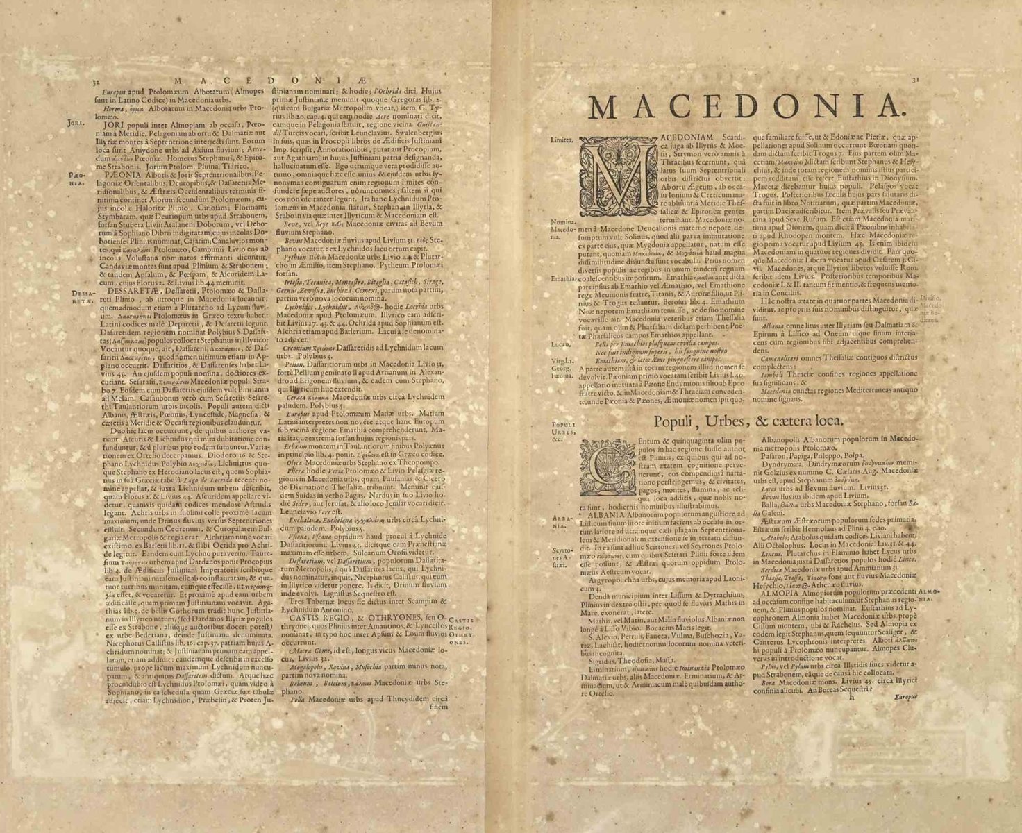 Johannes Janssonius, Map of Macedonia, Etching, 1650s for sale at Pamono