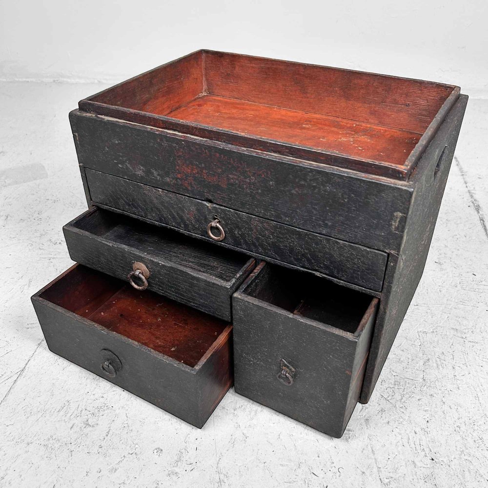 Meiji Era Calligraphy Tansu Cabinet, Japan, 1890s for sale at Pamono