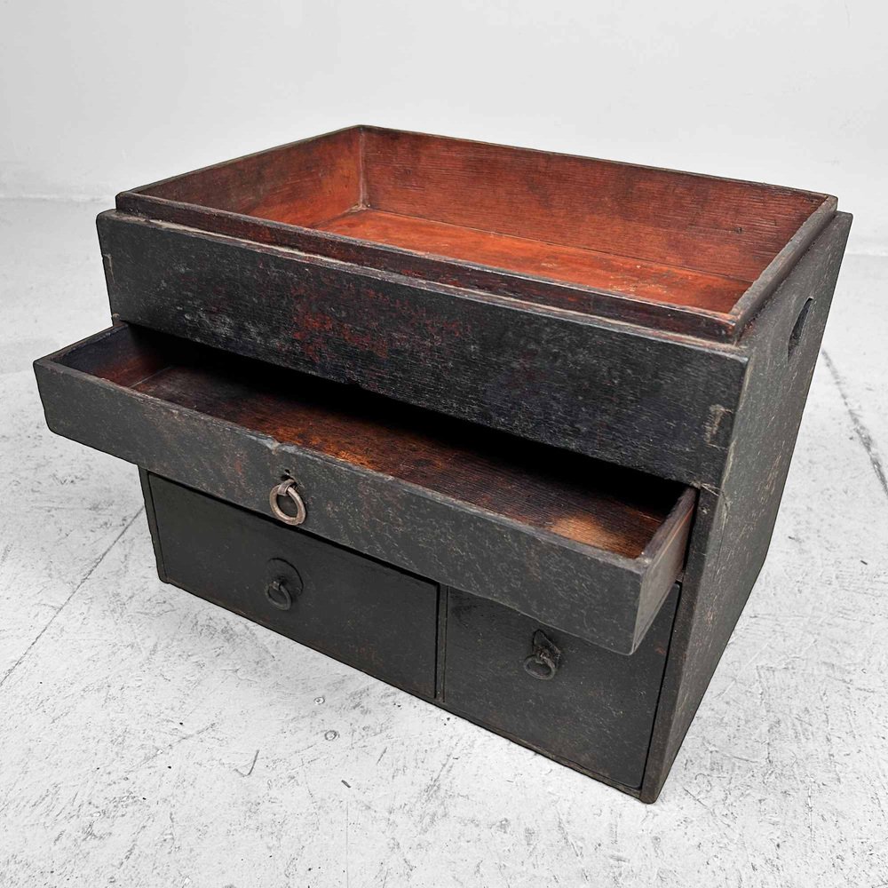 Meiji Era Calligraphy Tansu Cabinet, Japan, 1890s for sale at Pamono