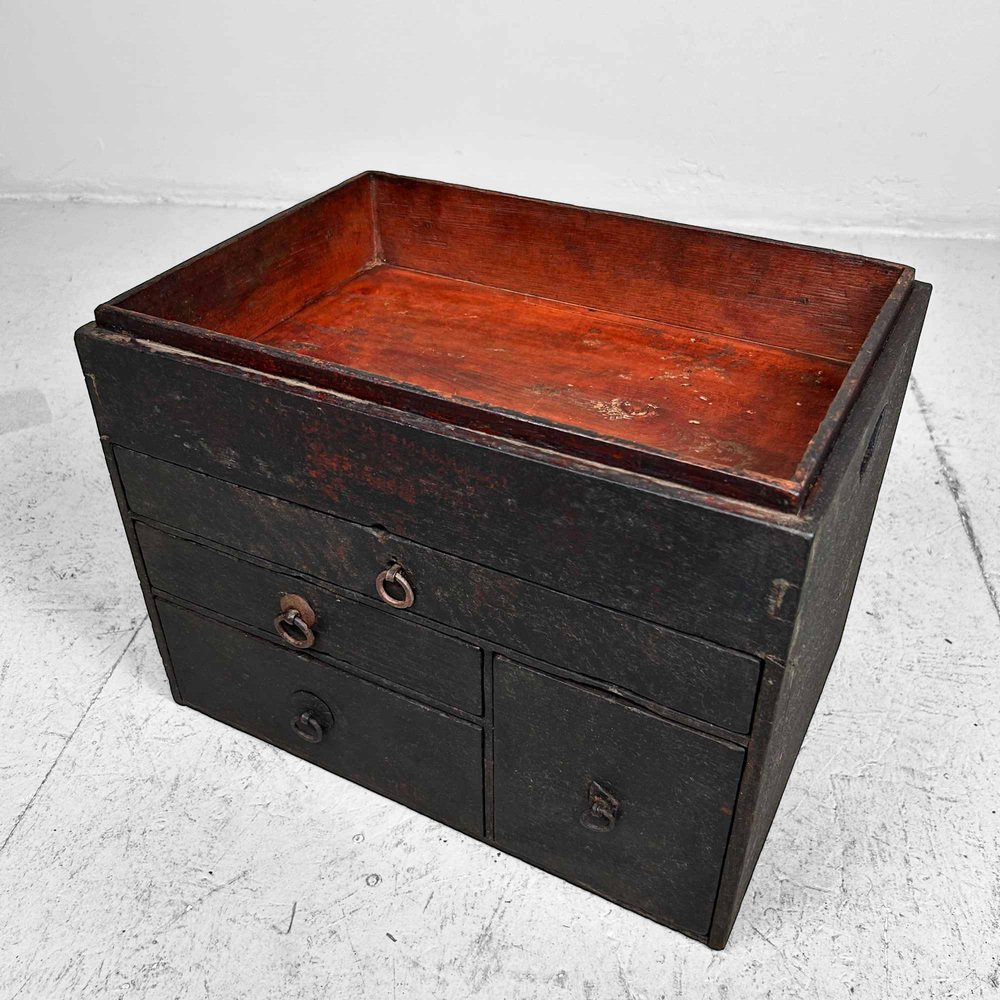 Meiji Era Calligraphy Tansu Cabinet, Japan, 1890s for sale at Pamono
