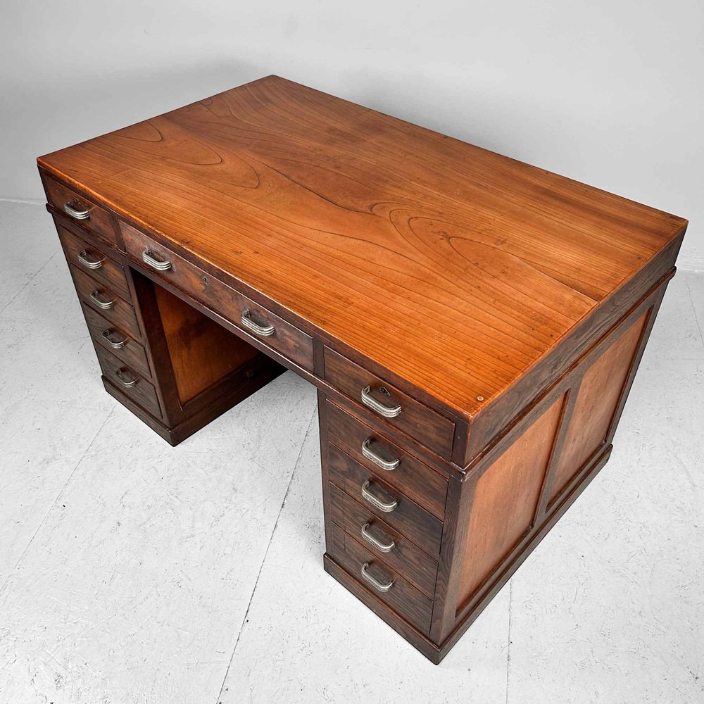 Japanese Wooden Desk, 1930s for sale at Pamono