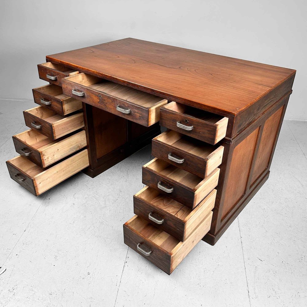 Japanese Wooden Desk, 1930s for sale at Pamono