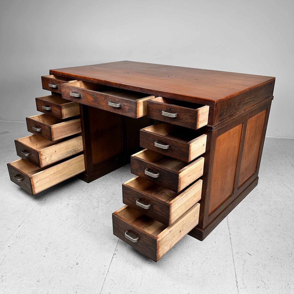 Japanese Wooden Desk, 1930s for sale at Pamono