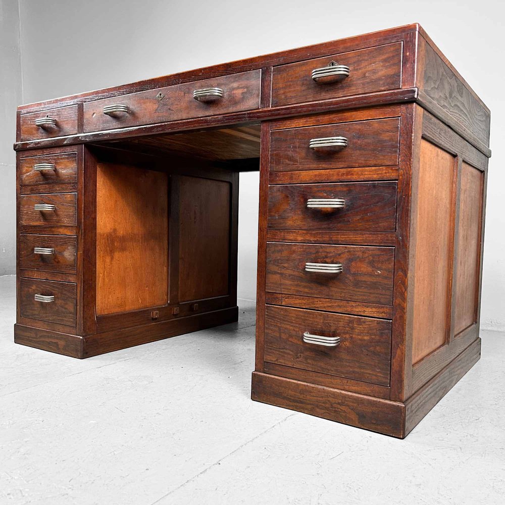 Japanese Wooden Desk, 1930s for sale at Pamono