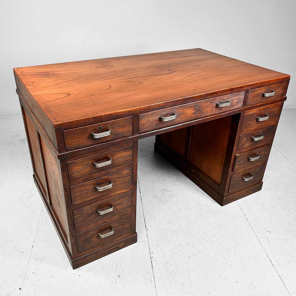 Japanese Wooden Desk, 1930s for sale at Pamono