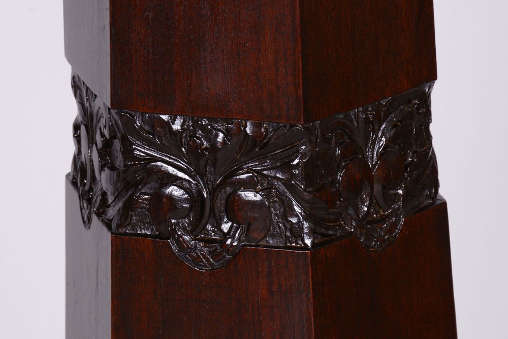 Art Deco Oak Pedestal, Czechia, 1920s for sale at Pamono