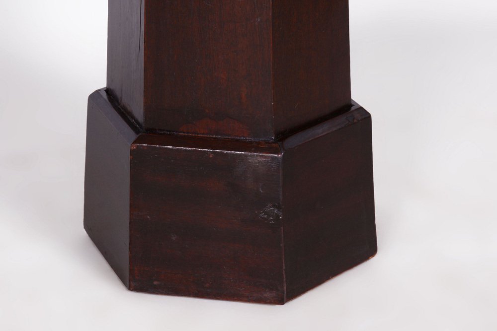 Art Deco Oak Pedestal, Czechia, 1920s for sale at Pamono