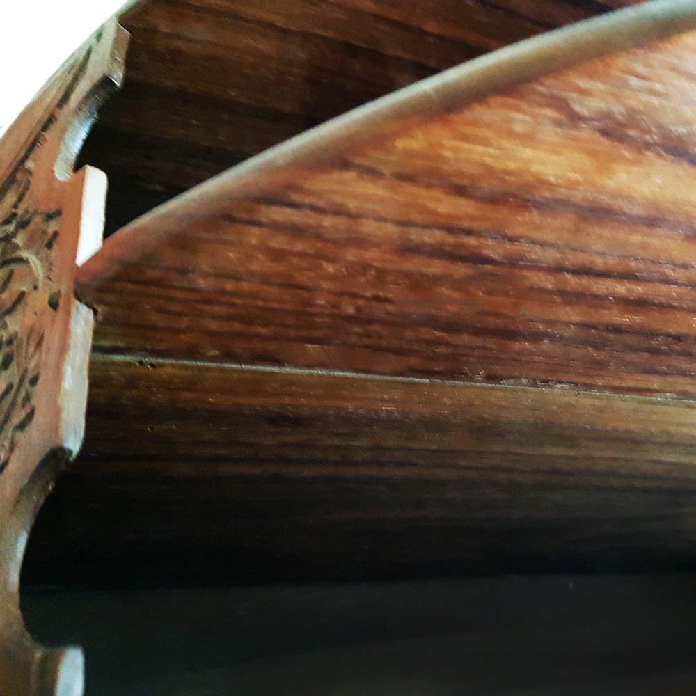 Indonesian Colonial Art Deco Hand Carved Wooden Magazine Rack for sale ...