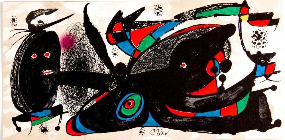 Joan Miró, Abstract Composition, 1972, Lithograph for sale at Pamono