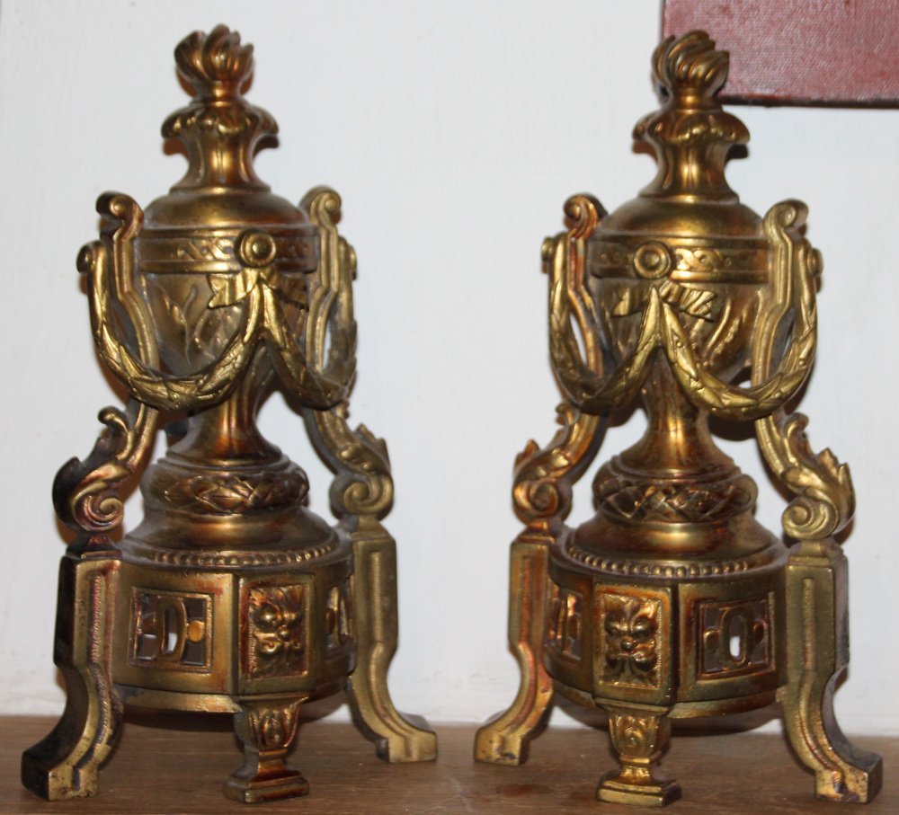 Bronze Fireplace Tool Set, Set of 8 for sale at Pamono