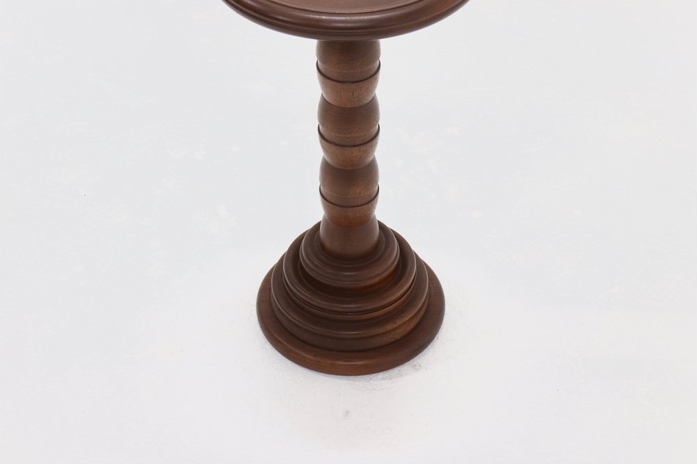 Oak Pedestal Side Table, 1960s for sale at Pamono