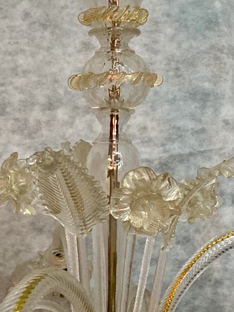 Vintage Murano Glass Chandelier for sale at Pamono