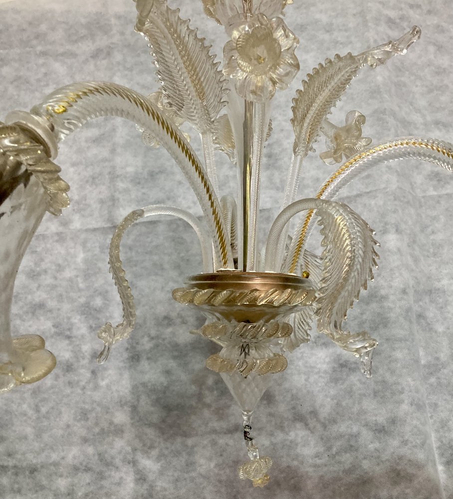 Vintage Murano Glass Chandelier for sale at Pamono