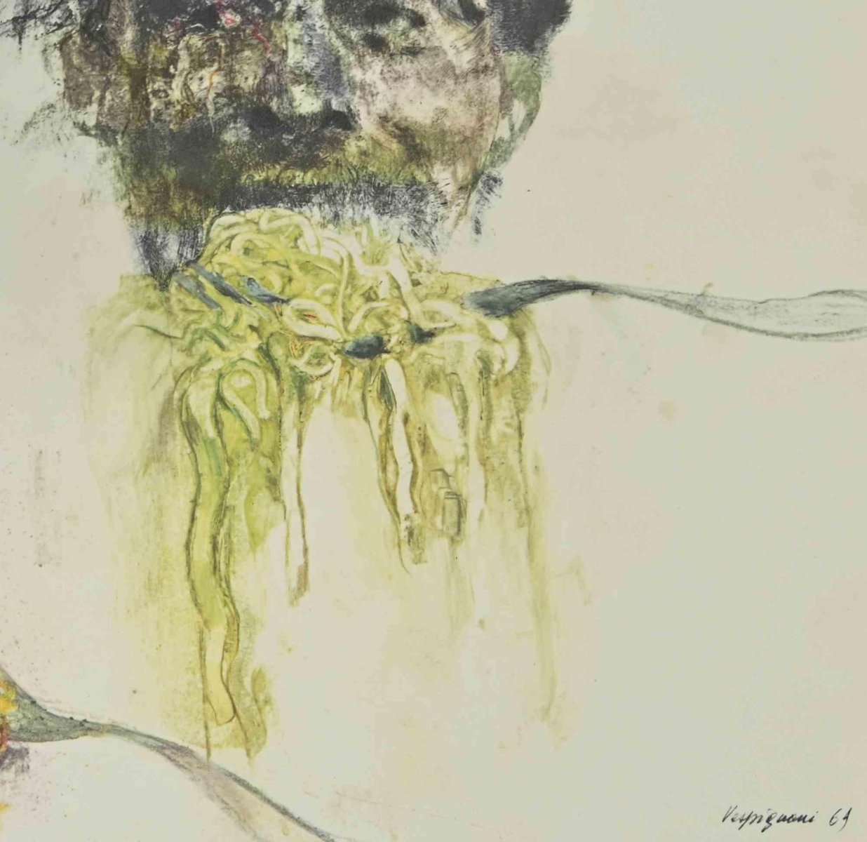 After Renzo Vespignani, Pasta, Phototype Print, 1960s for sale at Pamono