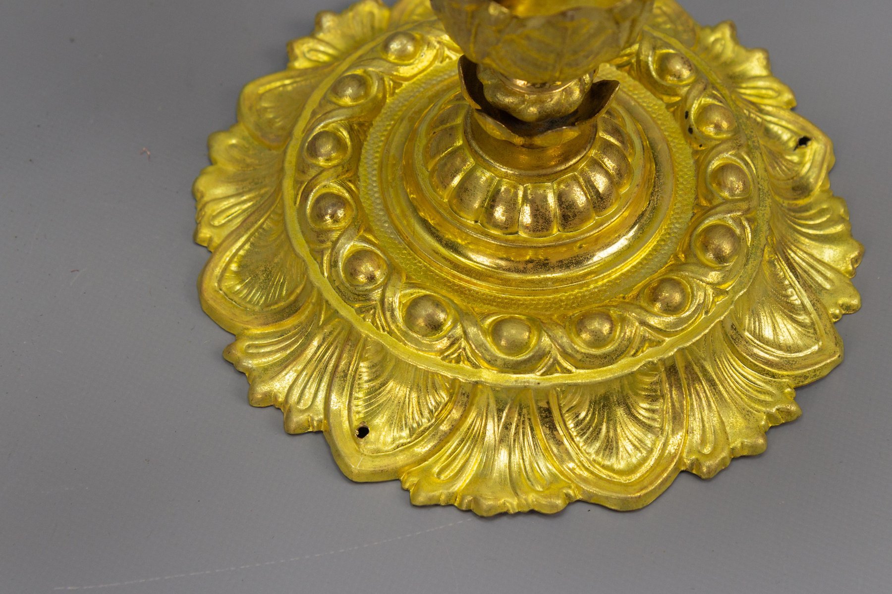 French Neoclassical Style Bronze and Glass Ceiling Light, 1920s for ...