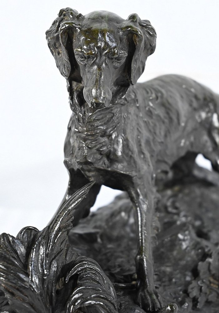 Pierre-Jules Mêne, Spaniel Dog, 19th Century, Bronze on Marble Base for ...