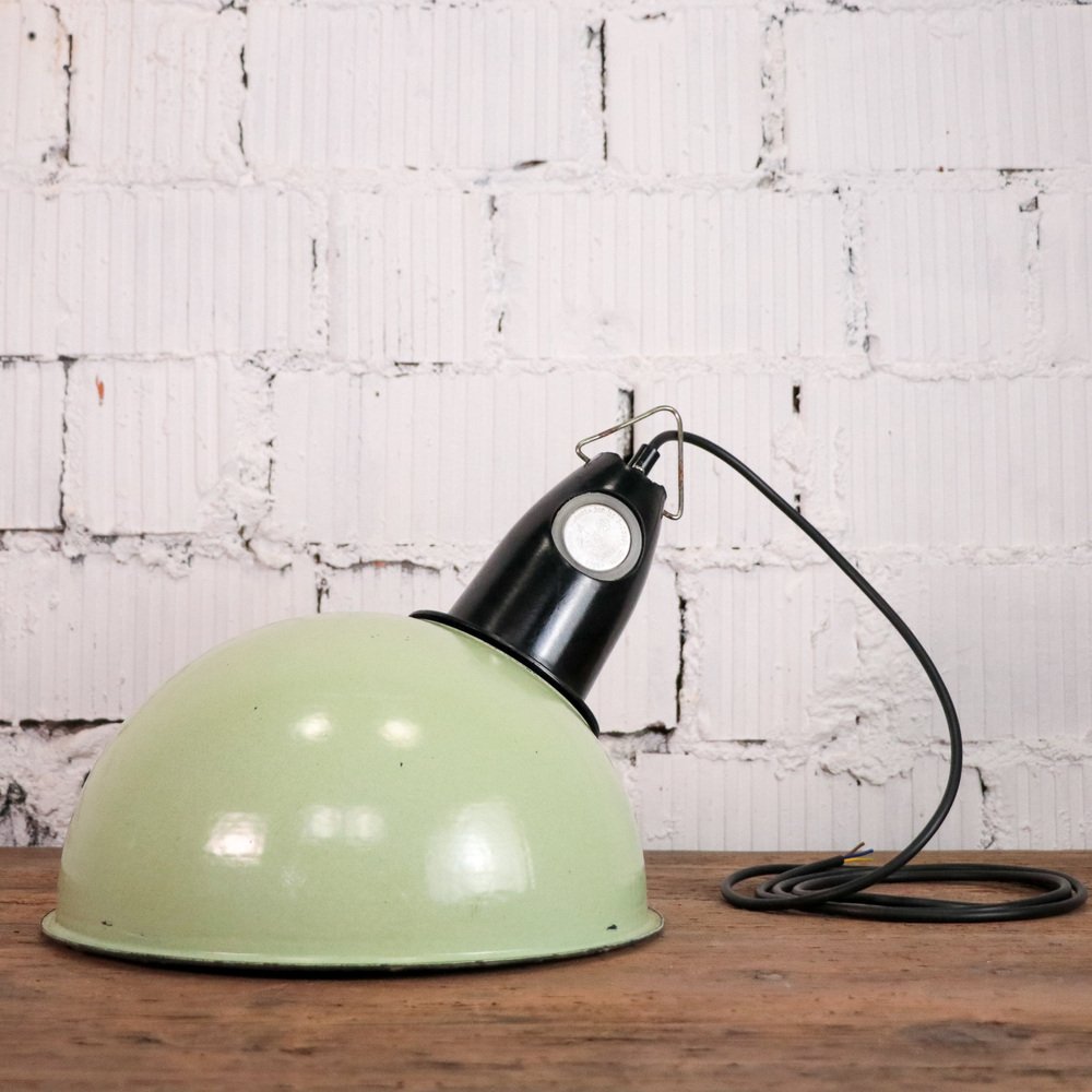 Industrial Green Asymmetrical Lamp, Soviet Union, 1970s for sale at Pamono