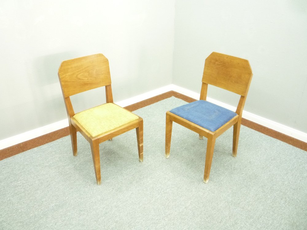 Set of Anthroposophical Dining Chairs in Walnut by Felix Kayser for ...
