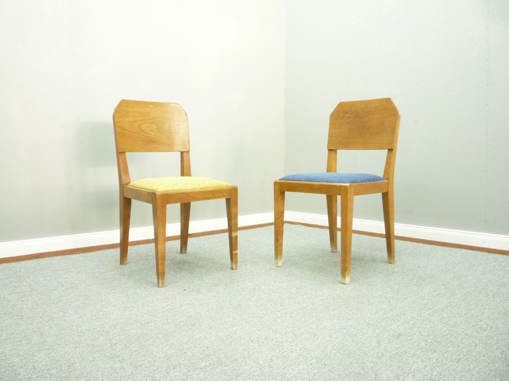 Set of Anthroposophical Dining Chairs in Walnut by Felix Kayser for ...
