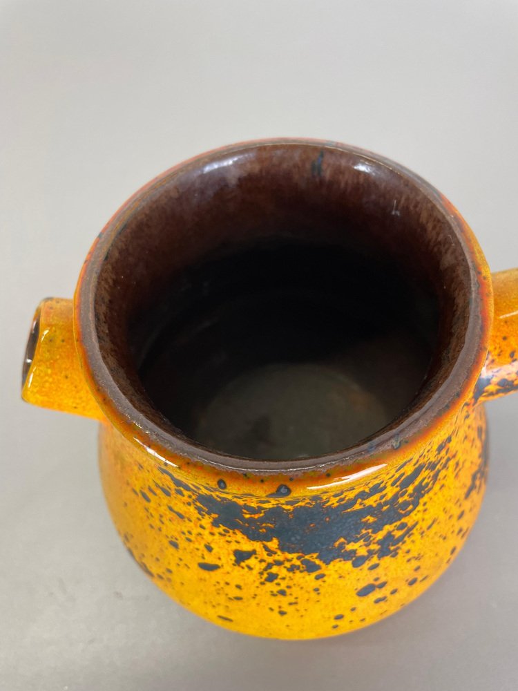 Vintage German Orange Ceramic Studio Pottery Vase by Marei Ceramics ...
