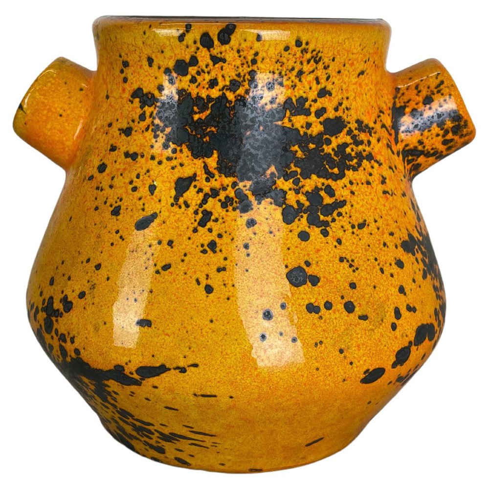 Vintage German Orange Ceramic Studio Pottery Vase by Marei Ceramics ...
