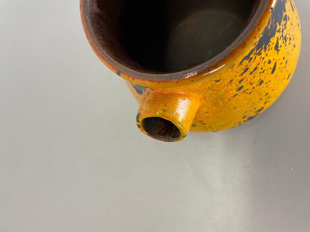 Vintage German Orange Ceramic Studio Pottery Vase by Marei Ceramics ...