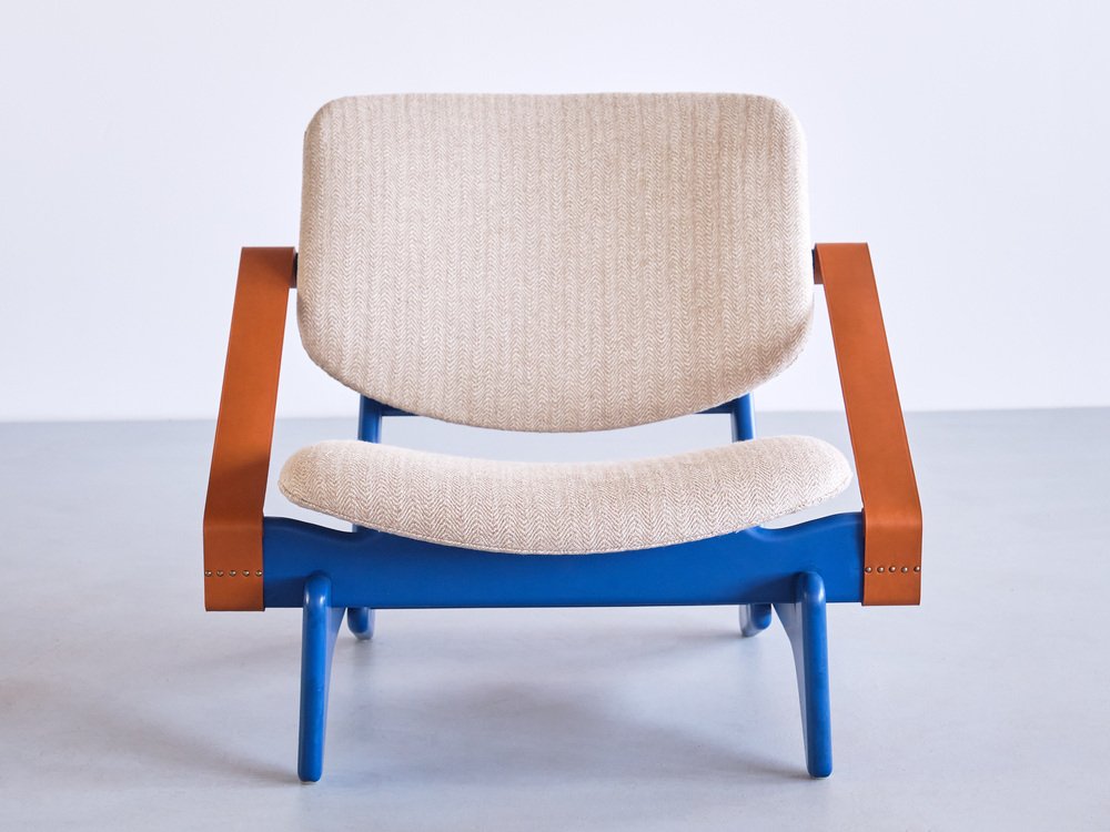 Blue Jumbo Lounge Chair by Olof Ottelin for Keravan Stockmann Finland ...