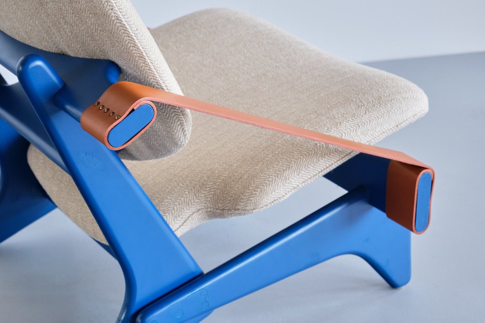 Blue Jumbo Lounge Chair by Olof Ottelin for Keravan Stockmann Finland ...
