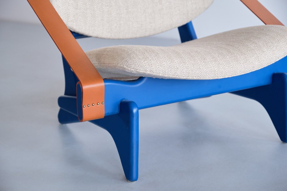 Blue Jumbo Lounge Chair by Olof Ottelin for Keravan Stockmann Finland ...
