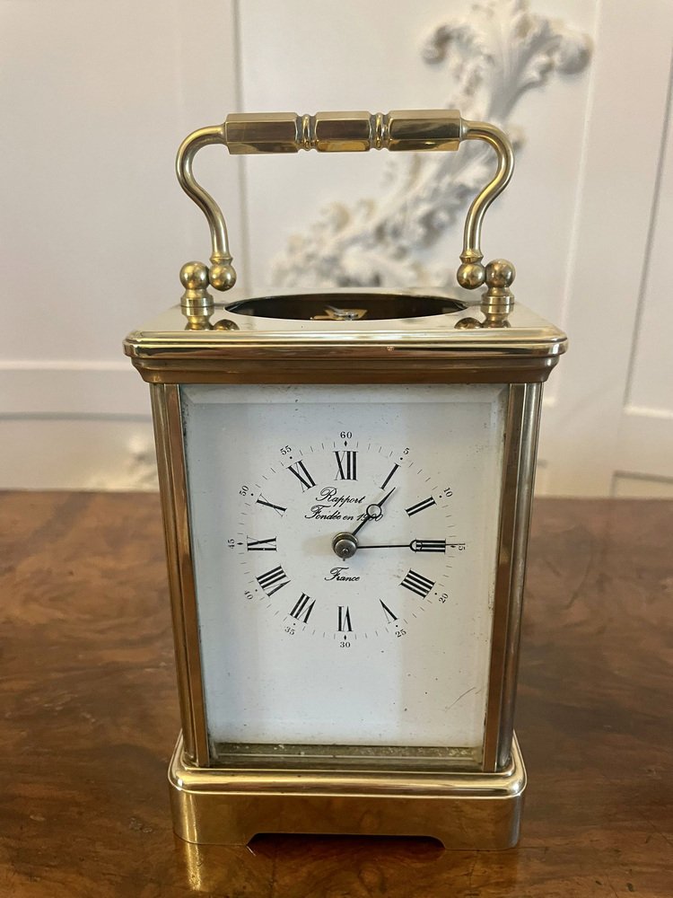 Large Victorian Brass Carriage Clock, 1890s for sale at Pamono