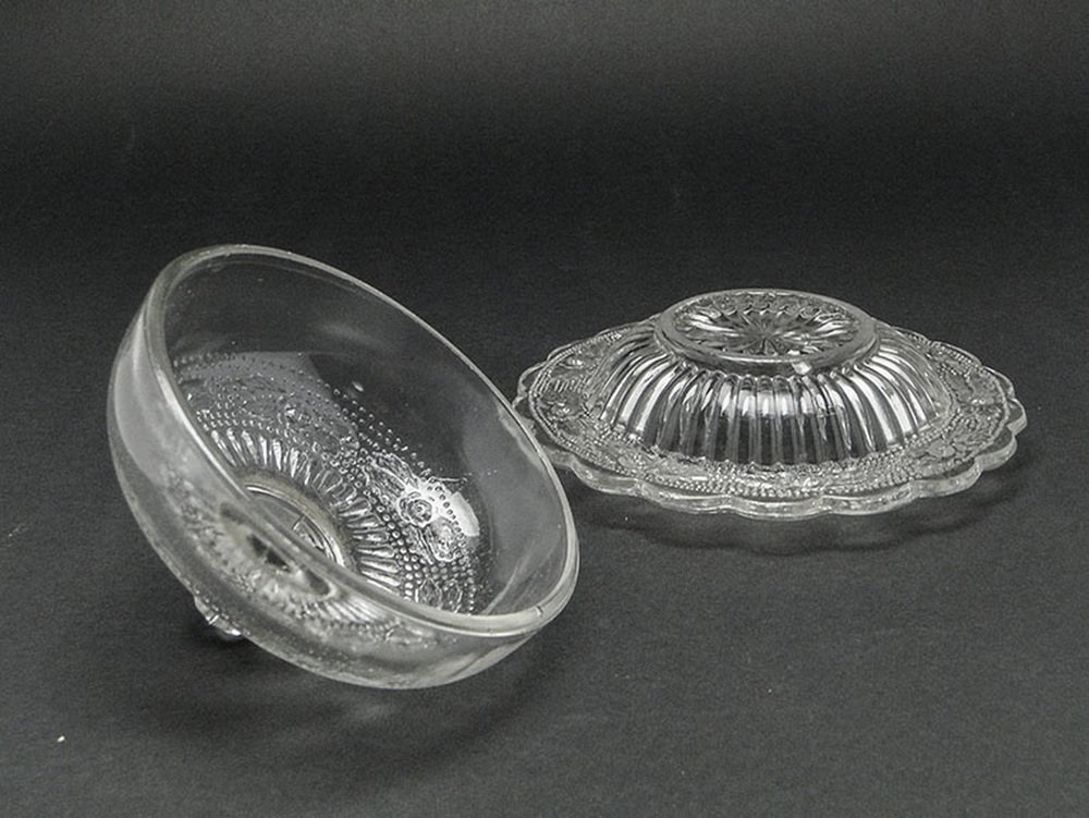 Art Deco Butter Bowl By Krosno Glassworks Poland 1930s For Sale At Pamono