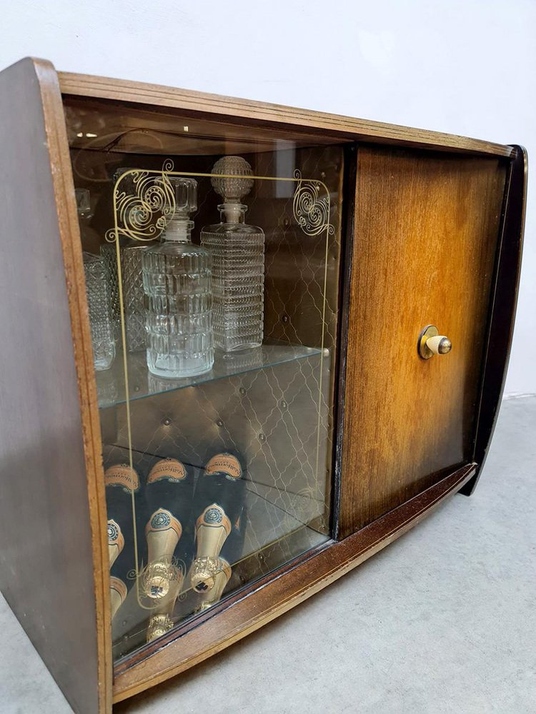 Vintage Art Deco Liquor Cocktail Cabinet, 1950s for sale at Pamono