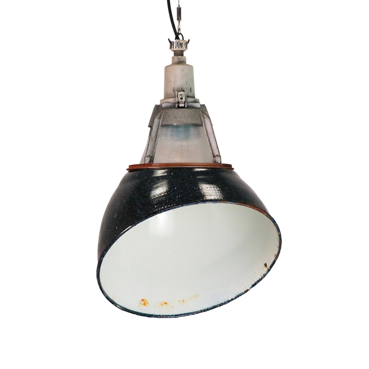 Industrial Black Asymmetrical Lamp, Soviet Union, 1970s for sale at Pamono