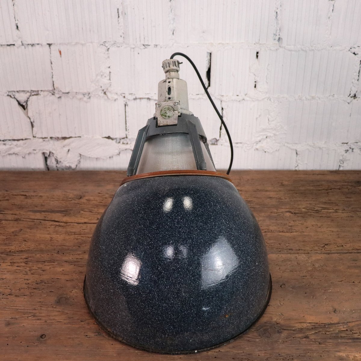 Industrial Black Asymmetrical Lamp, Soviet Union, 1970s for sale at Pamono
