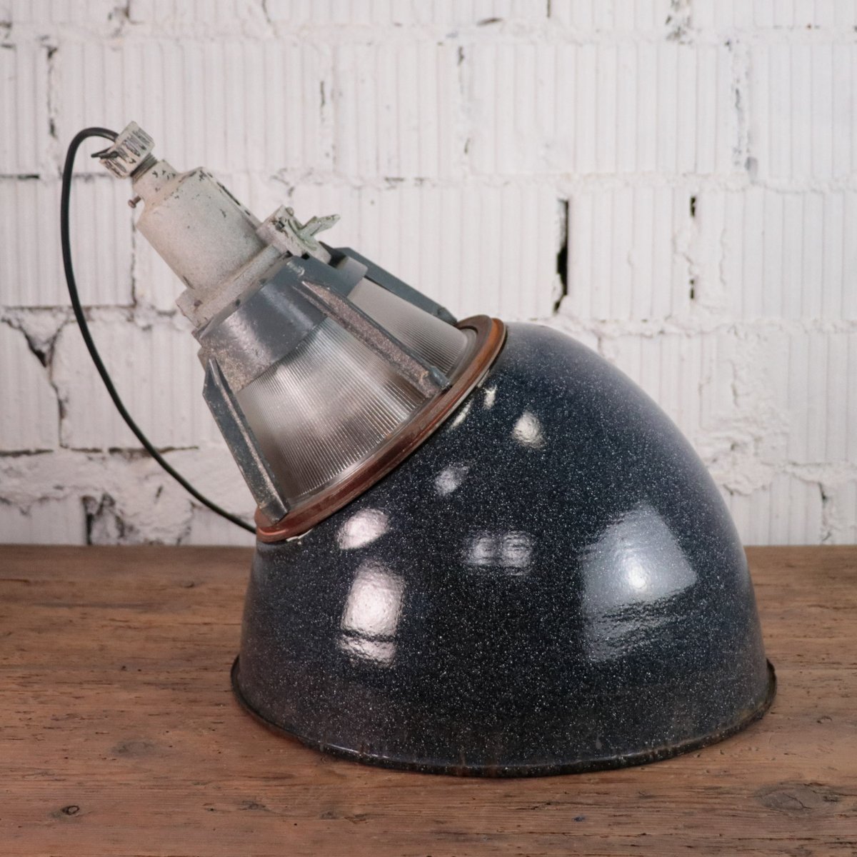 Industrial Black Asymmetrical Lamp, Soviet Union, 1970s for sale at Pamono