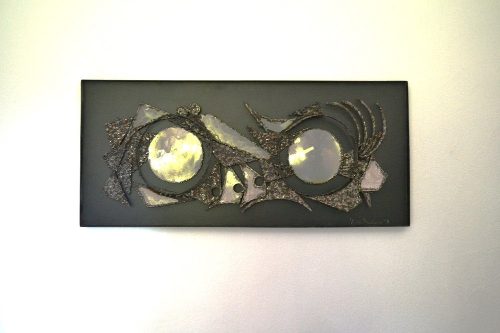 Metal Wall Plaque by Knud Rasmussen, 1978 for sale at Pamono