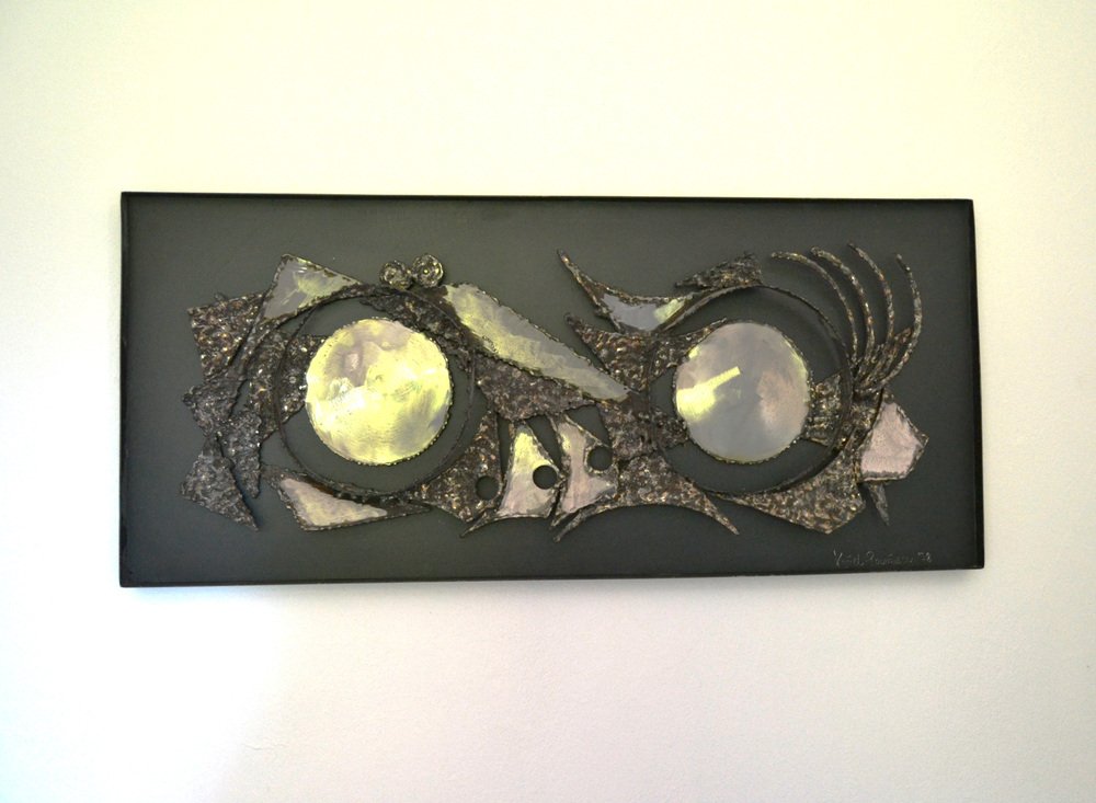 Wandplatte aus Metall von Knud Rasmussen, 1978 bei Pamono kaufen