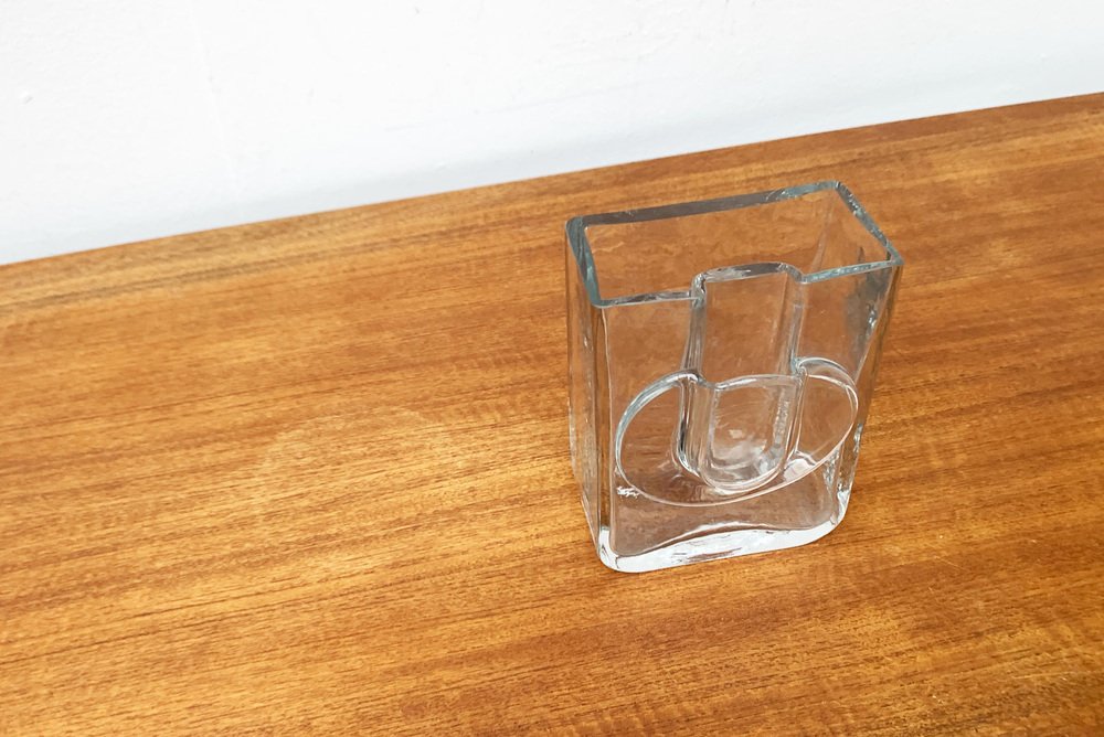 Large Postmodern Glass Block Vase from Rosenthal, 1980s for sale at Pamono