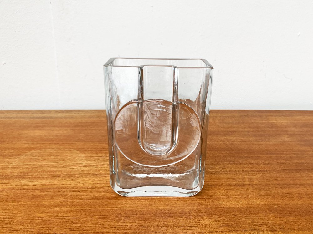 Large Postmodern Glass Block Vase from Rosenthal, 1980s for sale at Pamono
