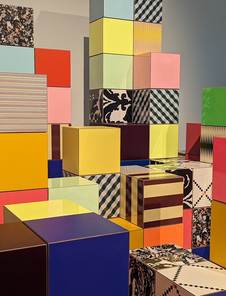 Magnetic Coloured Cubes from Paul Kelley, Set of 10 for sale at Pamono