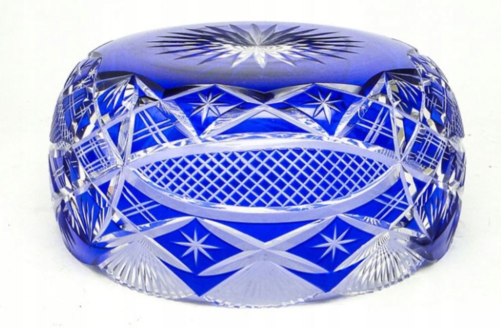 Art Deco Crystal Bowl attributed to Julia Glassworks for sale at Pamono