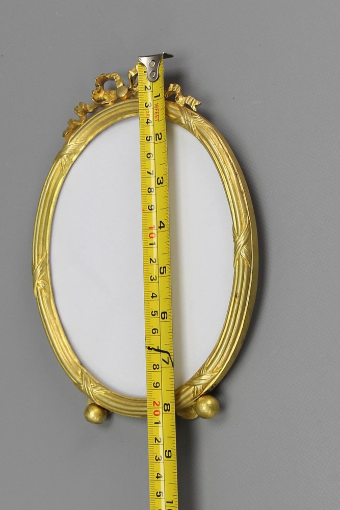 Early 20th Century French Louis XVI Bronze Oval Desktop Picture Frame ...