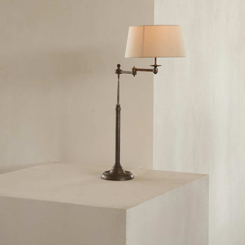Italian Articulating Swivel Table Lamp in Metal, 1950s for sale at Pamono
