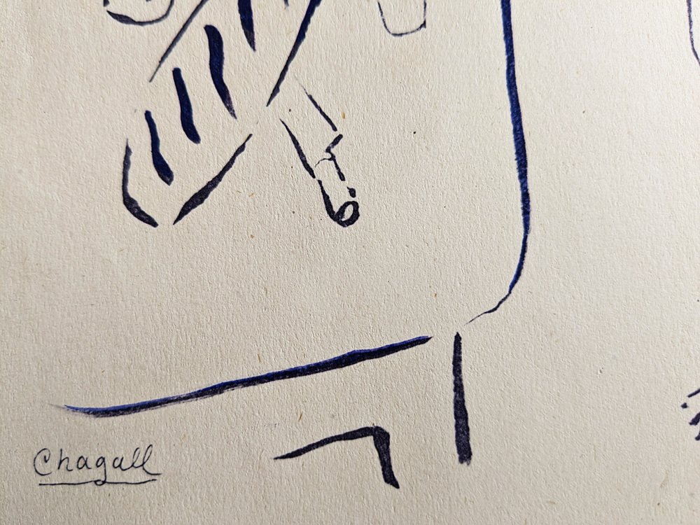 Marc Chagall, Angel, Original Lithograph, 1950 for sale at Pamono