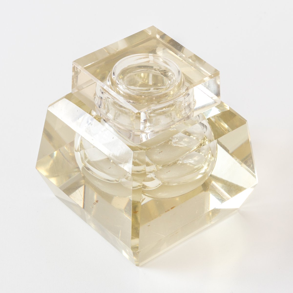 Art Deco Crystal Glass Inkwell, 1930s for sale at Pamono