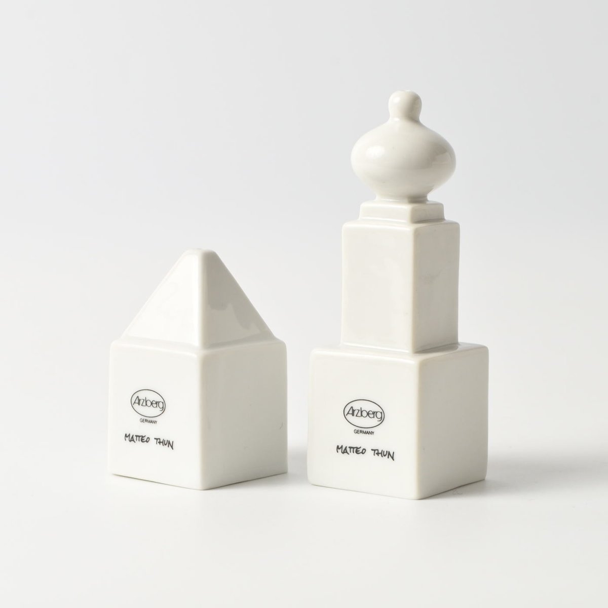 Monumenti Salt and Pepper Shakers by Matteo Thun for Arzberg, 1980s, Set of 2 6