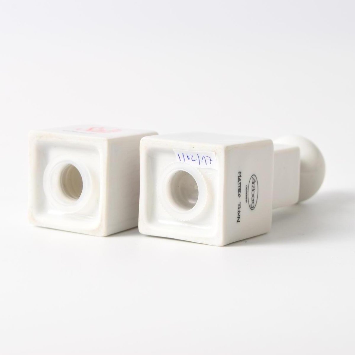 Monumenti Salt and Pepper Shakers by Matteo Thun for Arzberg, 1980s, Set of 2 for sale at Pamono