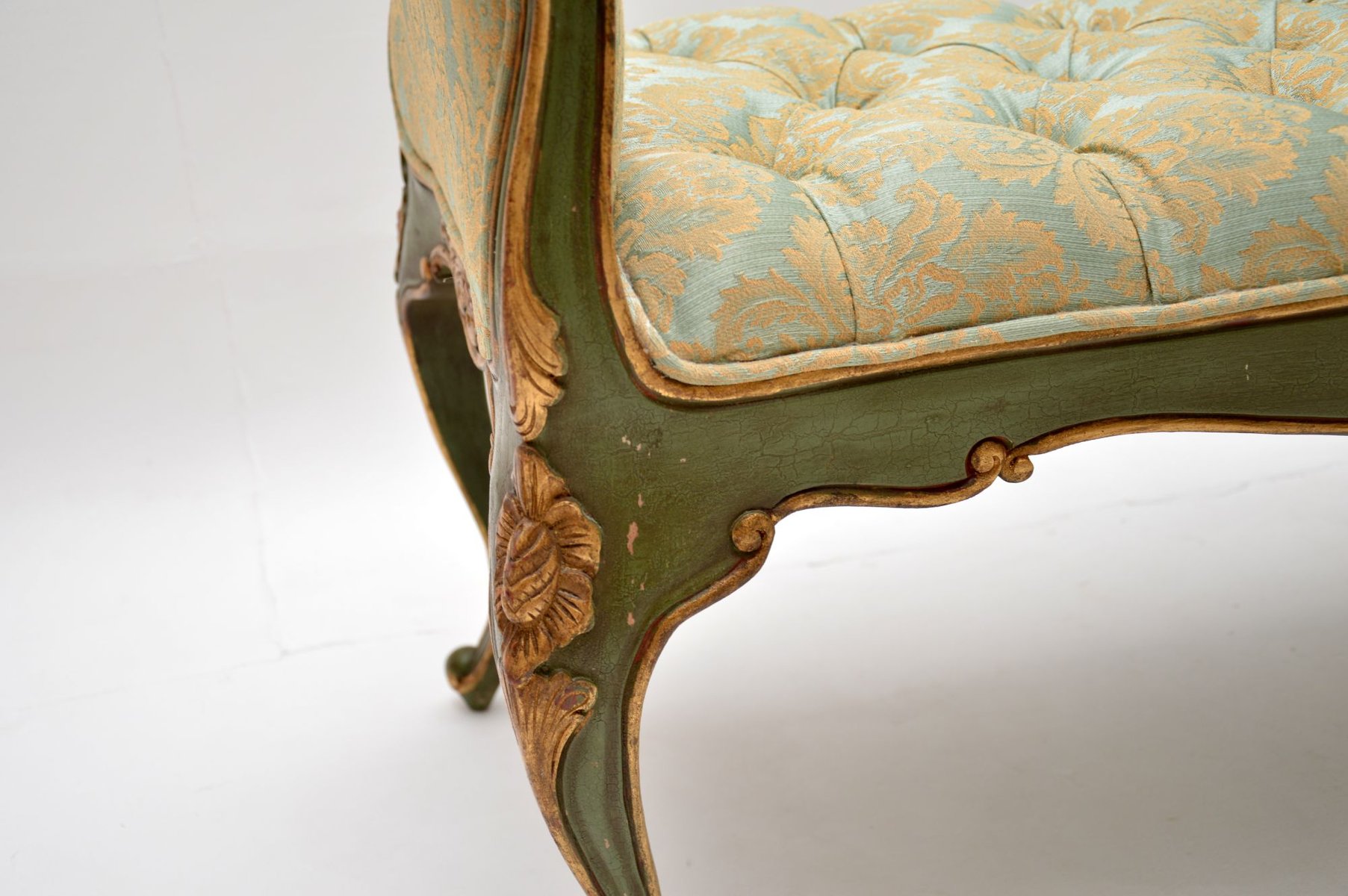 French Gilt Wood Bench, 1960 for sale at Pamono