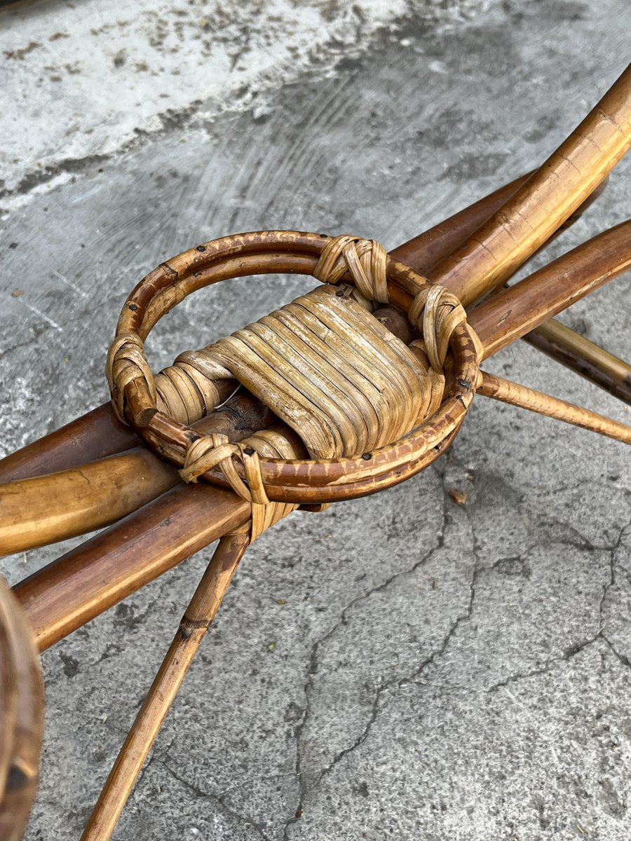 Vintage Italian Bamboo Carrier, 1970s for sale at Pamono