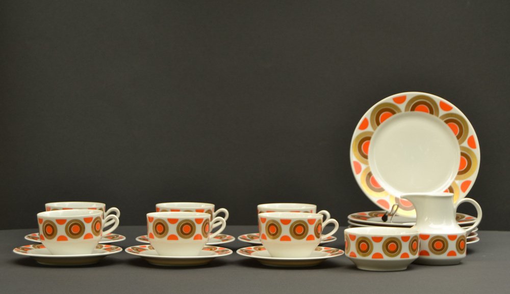German Tea Set by helena Henneberg, 1960s, Set of 20 for sale at Pamono